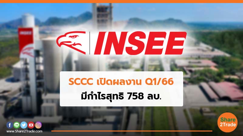 SCCC เปิดผลงาน Q1/66 มีกำไรสุทธิ 758 ลบ. | Share2Trade